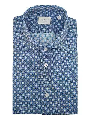 XACUS Geometric-print Shirt - Blue