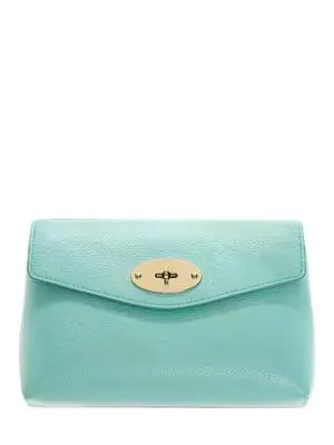 Mulberry Darley Postman's Lock Leather Pouch Blue
