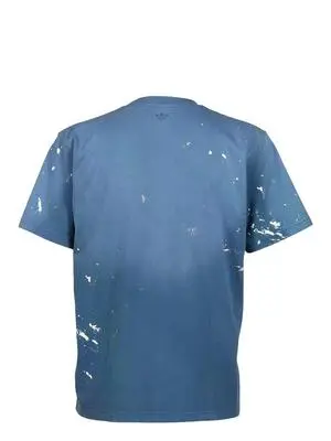 SONG FOR THE MUTE X Adidas Originals Paint-splatter Logo-print T-shirt - Blue