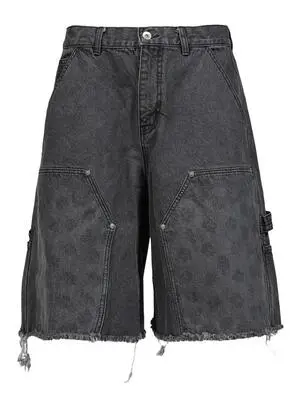 JUN/NAKAYAMA JUN/NAKAYAMA Paisley Pattern Denim Carpenter Shorts