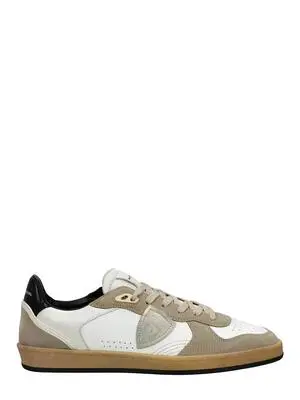 Philippe Model Panelled Leather Sneakers - White