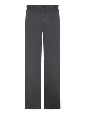 PT TORINO Cotton Straight-leg Trousers - Grey