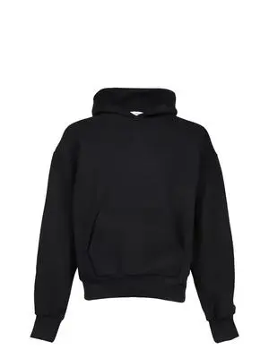 ESSENTIALS Logo-print Hooded Sweatshirt - Black