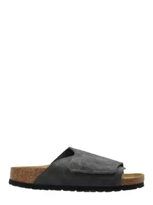 BIRKENSTOCK Birkenstock Solana Suede Leather Sandals Grey