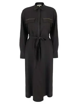 Antonelli Firenze Mykonos Bead-embellished Belted Maxi Dress - Brown