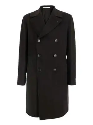 Tagliatore Double-breasted Long-sleeve Coat - Brown