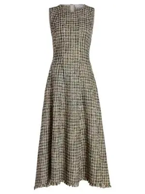 Proenza Schouler White Label Beatrix Tweed Midi Dress - Neutrals