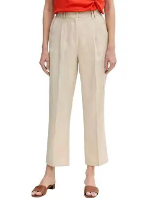 Sisley Pleated Elasticated-waist Trousers - Neutrals
