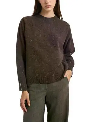 Peserico Flecked Knit Sweater - Brown