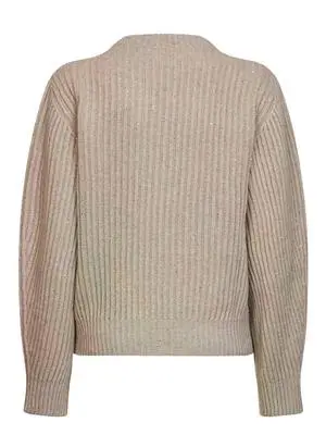 BRUNELLO CUCINELLI Brunello Cucinelli Sequin-Embellished Ribbed-Knit Sweater