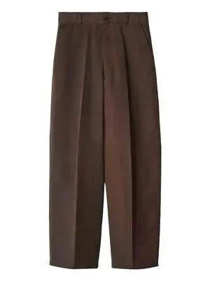 LEMAIRE Polycotton Twill Barrel Pants - Brown