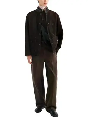 LEMAIRE Polycotton Twill Barrel Pants - Brown