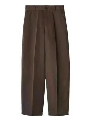 LEMAIRE Polycotton Twill Barrel Pants - Brown