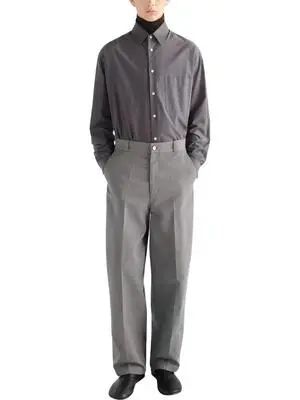 LEMAIRE Polycotton Twill Barrel Pants - Grey