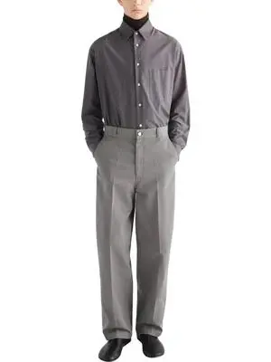 LEMAIRE Polycotton Twill Barrel Pants - Grey