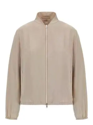 Herno Herno Zip-Fastening Bomber Jacket Neutrals