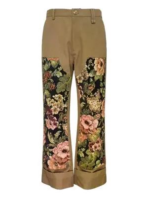 SIMONE ROCHA Simone Rocha Patchwork Floral-Tapestry Trousers