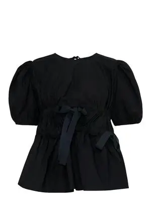 Cecilie Bahnsen Freya Puff-sleeve Top - Black