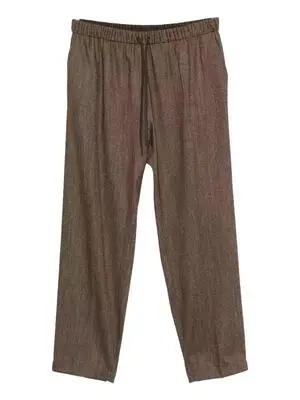 MAISON MARGIELA Drawstring Straight-leg Trousers - Brown