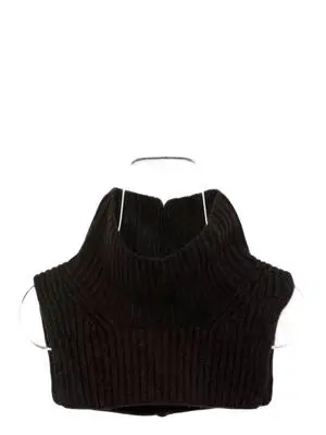 Soeur Ribbed-knit Neck Warmer - Brown