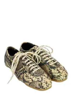 DRIES VAN NOTEN DRIES VAN NOTEN Snakeskin Effect Leather Sneakers