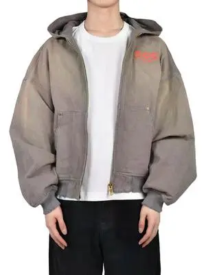 WILLY CHAVARRIA Juggernaut Logo-embroidered Jacket - Grey
