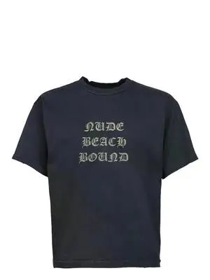 JUN/NAKAYAMA Graphic-print Box-fit T-shirt - Black