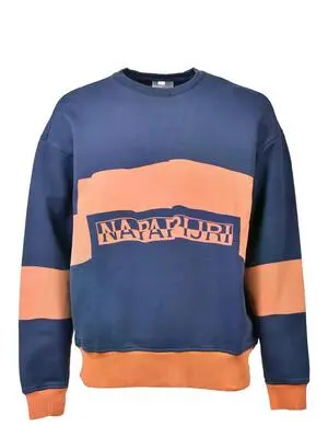 NAPA BY MARTINE ROSE Logo-print Panelled Sweater - Blue