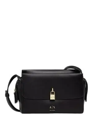 Armani Exchange Padlock-detail Cross Body Bag - Black