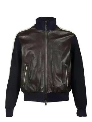 WALES BONNER Wales Bonner Path Panelled Leather Jacket