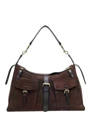 Mulberry Roxanne Buckle-detail Suede Shoulder Bag - Brown