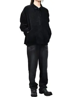 PORTER CLASSIC Corduroy Shirt Jacket - Black