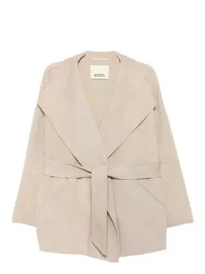 ISABEL MARANT ÉTOILE ISABEL MARANT Ceaton Belted Shawl-Collar Coat