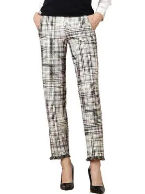 Avenue Montaigne Joan Frayed-hem Trousers - Black