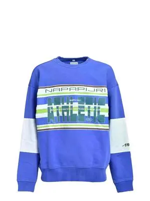 NAPA BY MARTINE ROSE Logo-print Panelled Sweatshirt - Blue