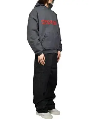 ESSENTIALS Logo-print Cotton Hoodie - Grey