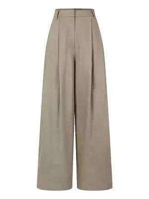 STUDIO TOMBOY Pintuck Wide-leg Trousers - Neutrals