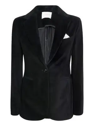 CIRCOLO 1901 Velvet Single-breasted Jacket - Black