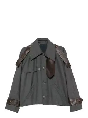 SONIA CARRASCO SONIA CARRASCO Contrast-Panel Button-Up Coat