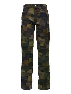 Matthew Williamson Boro Patchwork Straight-leg Jeans - Green
