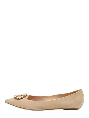 CASADEI Casadei Vintage Crystal-Embellished Suede Pointed-Toe Pumps