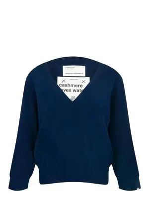 Extreme Cashmere Extreme Cashmere N°491 Pearl V-Neck Sweater Blue