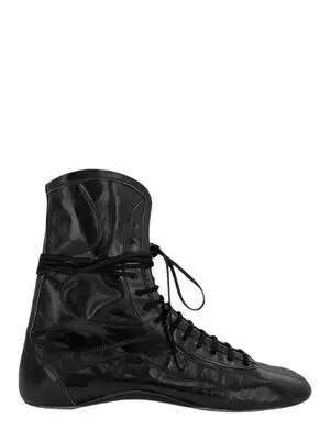 Dries Van Noten Leather High-top Sneakers - Black