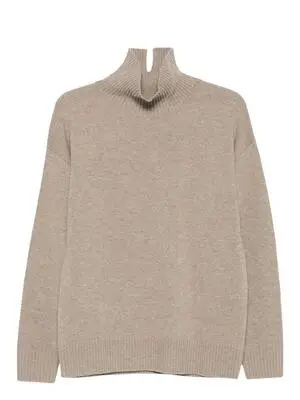 SEVENTY VENEZIA High Neck Knit Sweater - Green