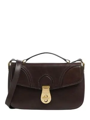 THE BRIDGE Leather Shoulder Bag - Brown