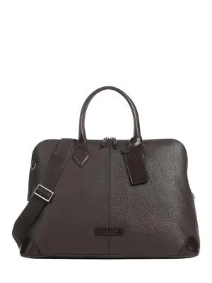 THE BRIDGE Leather Weekend Bag - Brown