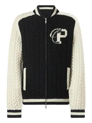 Philipp Plein Knit Bomber Plein Star - Black
