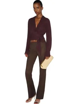 REFORMATION REFORMATION Hartley Low Rise Pant Brown