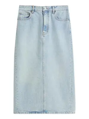 COACH Long Denim Skirt - Blue