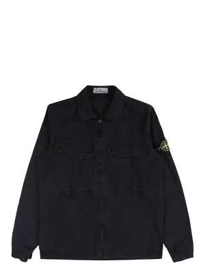 Stone Island Old Effect Overshirt 'navy Blue' Blue